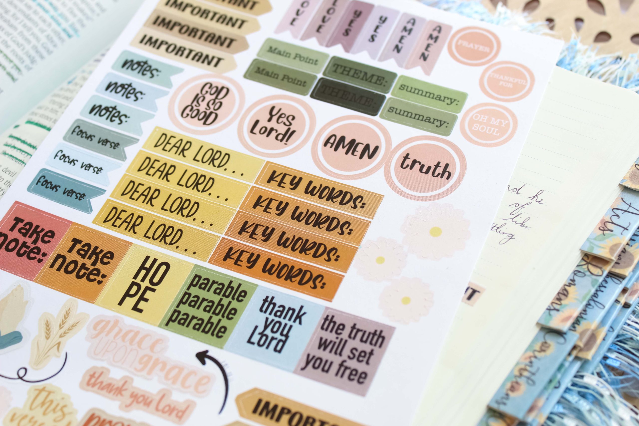 Bible Study Stickers – Jesus and Lemons