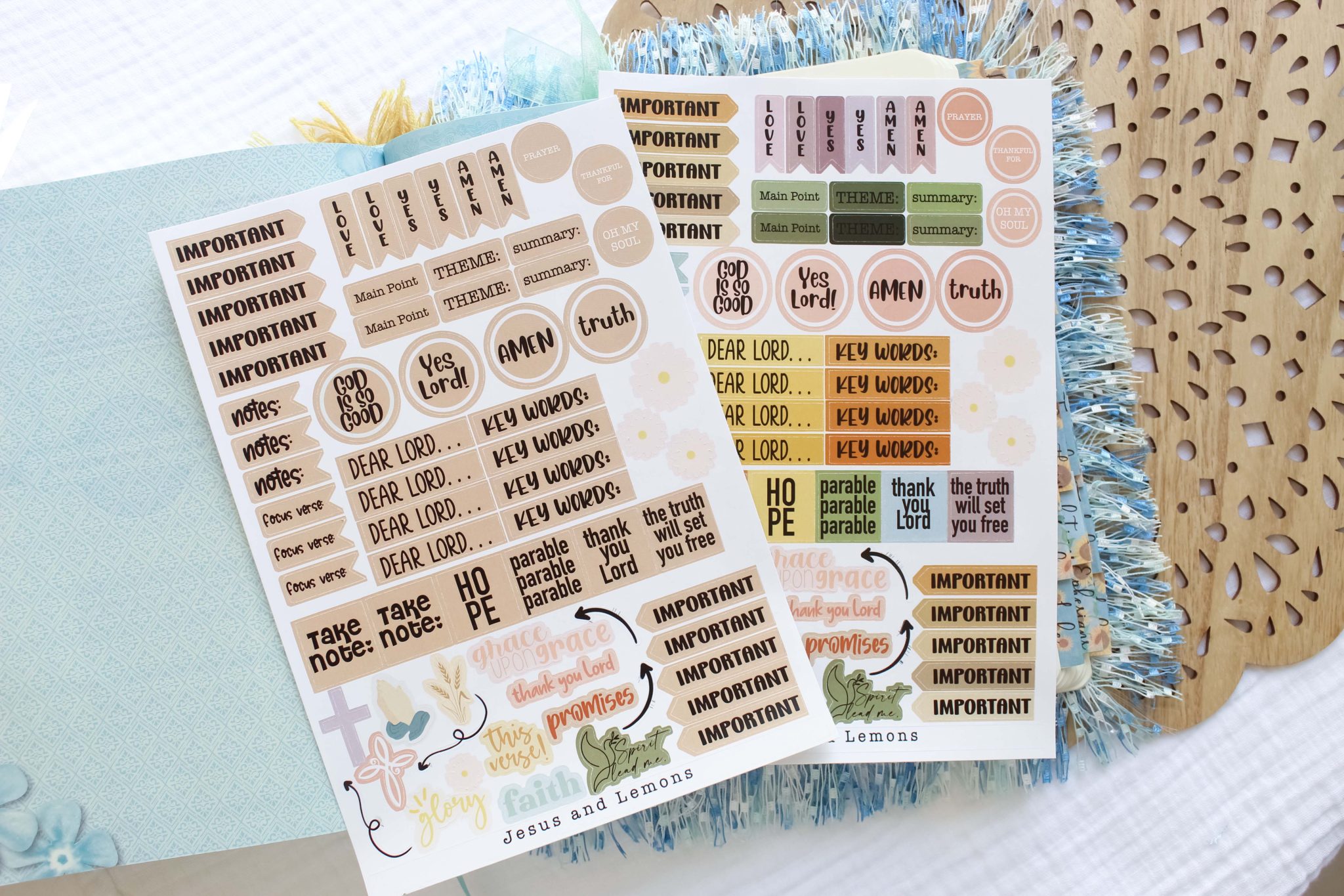 Bible Study Stickers – Jesus and Lemons